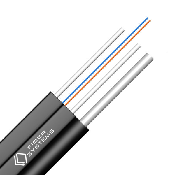 Fibra Óptica Drop GJYXCH, Cubierta LSZH, SPAN 80M, 2 Core. – FiberSystems